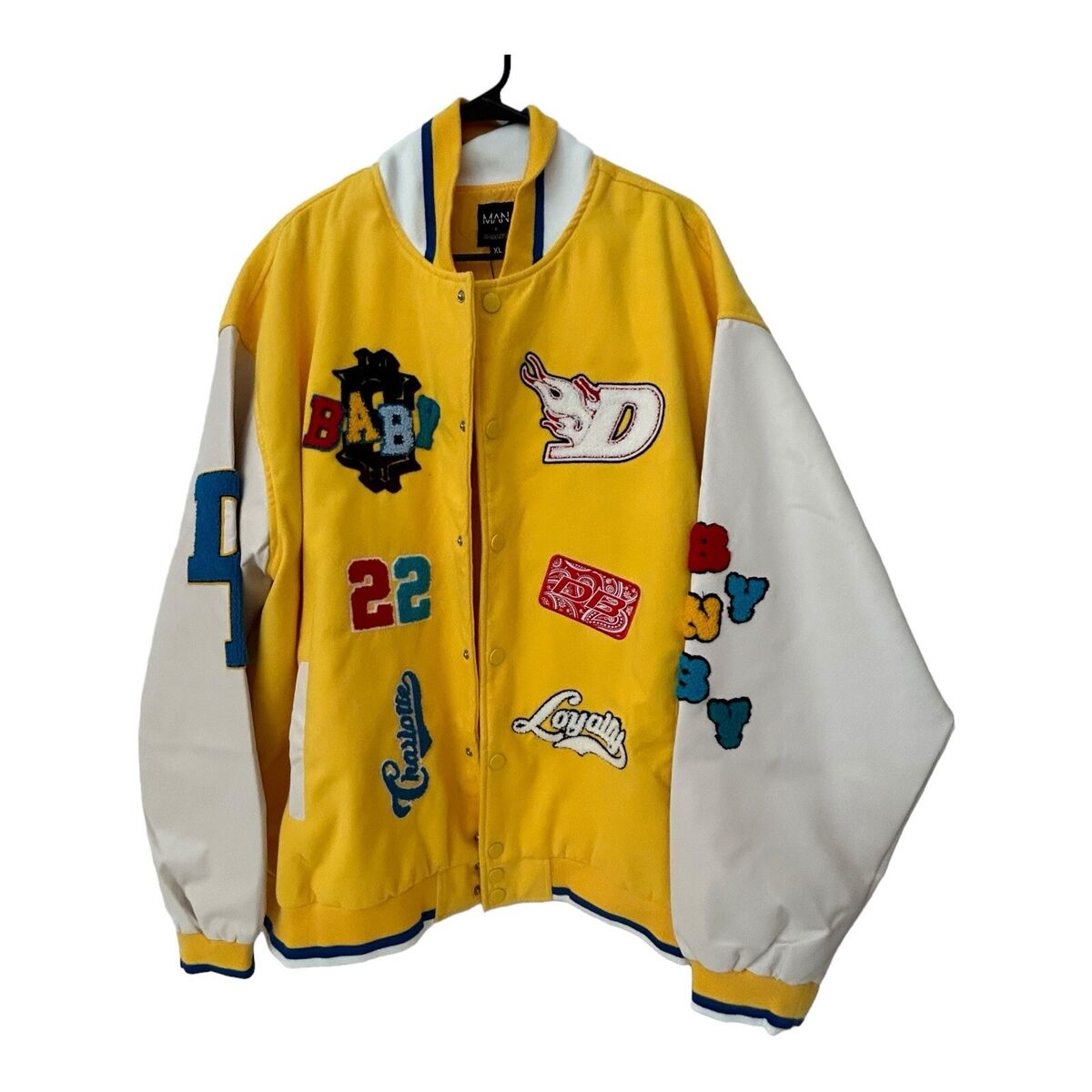 Men's Boohoo Man x Da Baby Yellow Varsity Jacket Size XL | eBay Men's Boohoo Man x Da Baby Yellow Varsity Jacket Size XL | eBay
