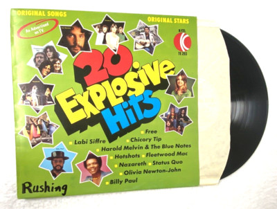 VINTAGE VINYL LP 20 EXPLOSIVE HITS,1973 K-TEL UK,LONDON,FLEETWOOD MAC ...