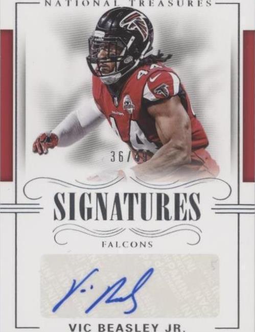 2017 Panini National Treasures - Signatures Vic Beasley #S-VBJ /49 (AU ...