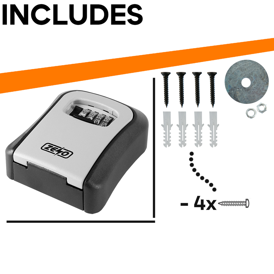 WALL MOUNTED KEY SAFE 4 DIGIT COMBINATION KEY SAFE OUTDOOR SECURITY KEY ...