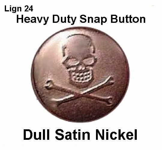 SKULL SNAP Fasteners BUTTONS ONLY Dull Nickel 25 Motorcycle jackets ...