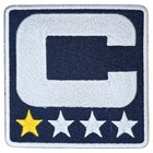 NAVY BLUE CAPTAIN C PATCH 1 GOLD STAR SPORTS JERSEY IRON ON PATCH 3.2 ...