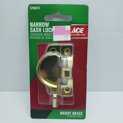 ACE Narrow Sash Lock Bright Brass #5298674 | eBay