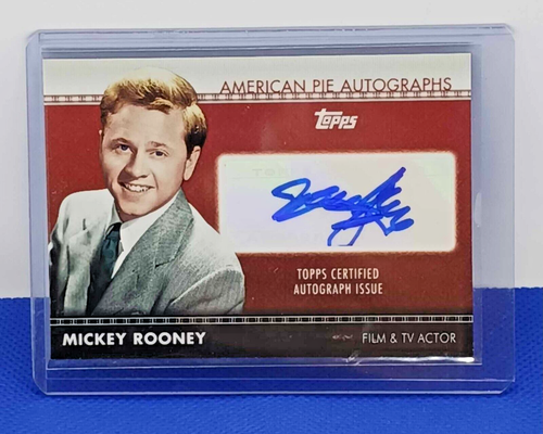 MICKEY ROONEY 2011 TOPPS AMERICAN PIE AUTOGRAPH CARD #APA-1 | eBay