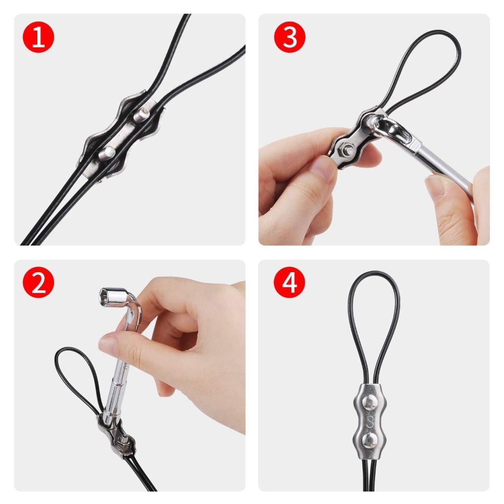 304 stainless steel String Lights Hanging Kit Light Guide Wire Outdoor ...