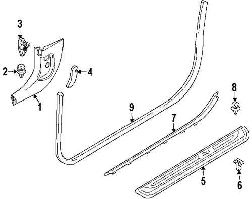 BMW 07147149477 GENUINE OEM SILL COVER CLIP | eBay