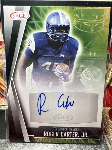 ROGER CARTER JR. NCAA Georgia State 2022 SAGE HIT RC Rookie Auto #A-RCJ ...