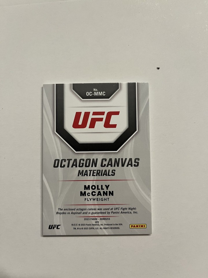 2023 Donruss UFC - Octagon Canvas Materials #OC-MMC Molly McCann (MEM ...