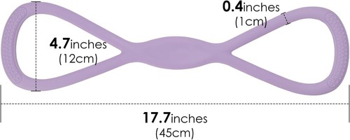 2 Pack Figure 8 Resistance Bands with Handles, 25LB Purple, 35LB Grey ...