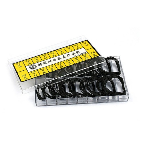 200x 0.5&0.6mm Assorted Waterproof Watch O-Ring Rubber Gasket Sealed ...