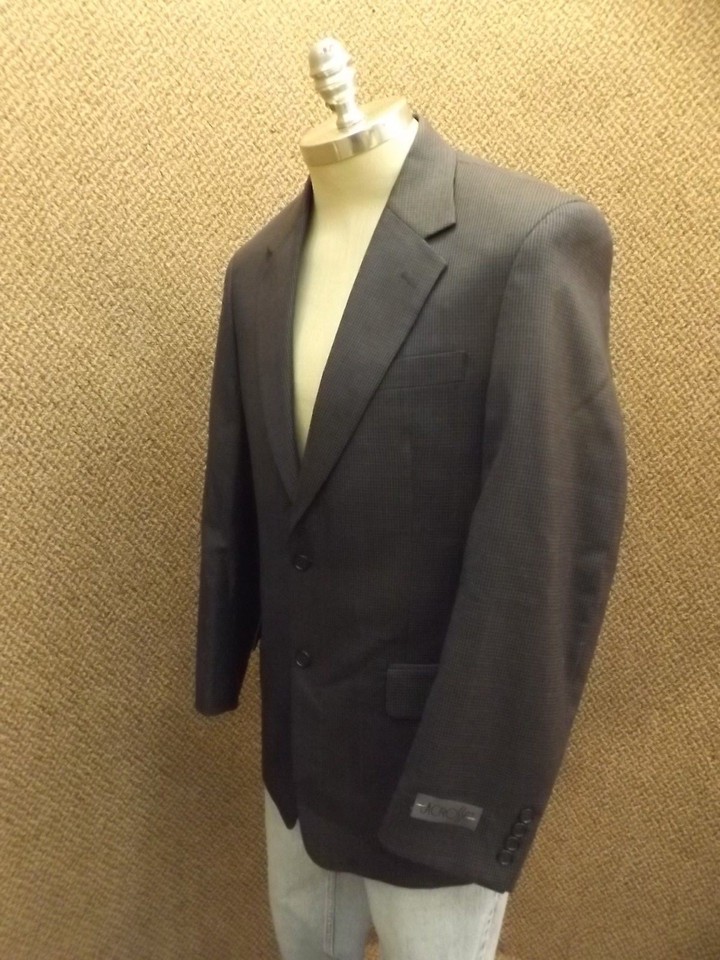 Classy! LaCrosse NEW Regent 38 Blue Grey Maroon Wool Blend Suit Jacket ...