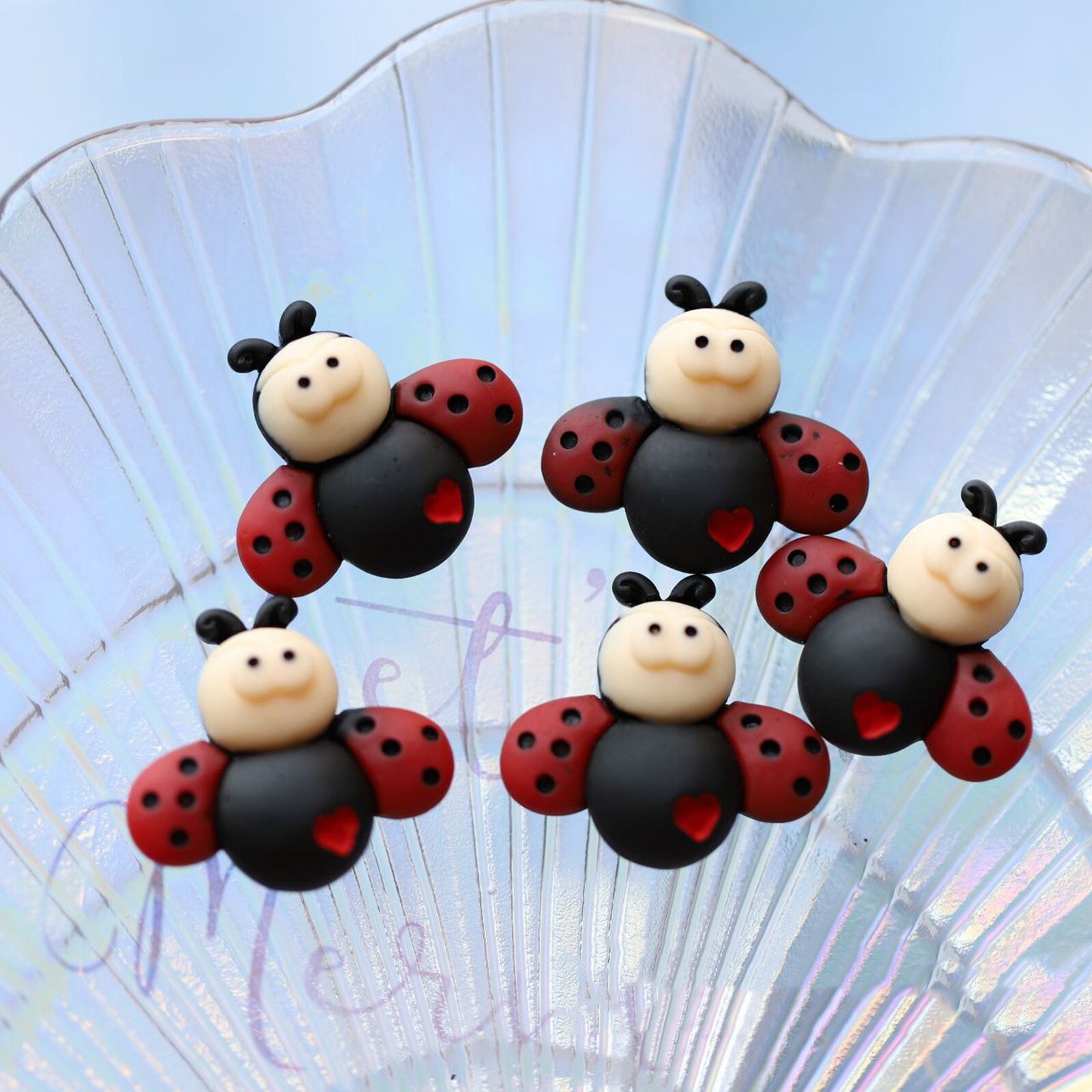 20 Assorted Resin Cartoon Animal Bee Flower Flatback Cabochon ...