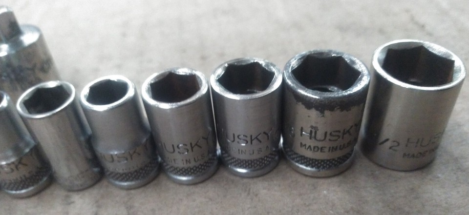 Vintage Husky 1/4" Drive Mixed Socket Set 13 Pc. with Driver and ...
