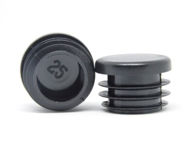 25mm Round End Caps Plastic Blanking Plugs Bungs PipeTube Inserts ...