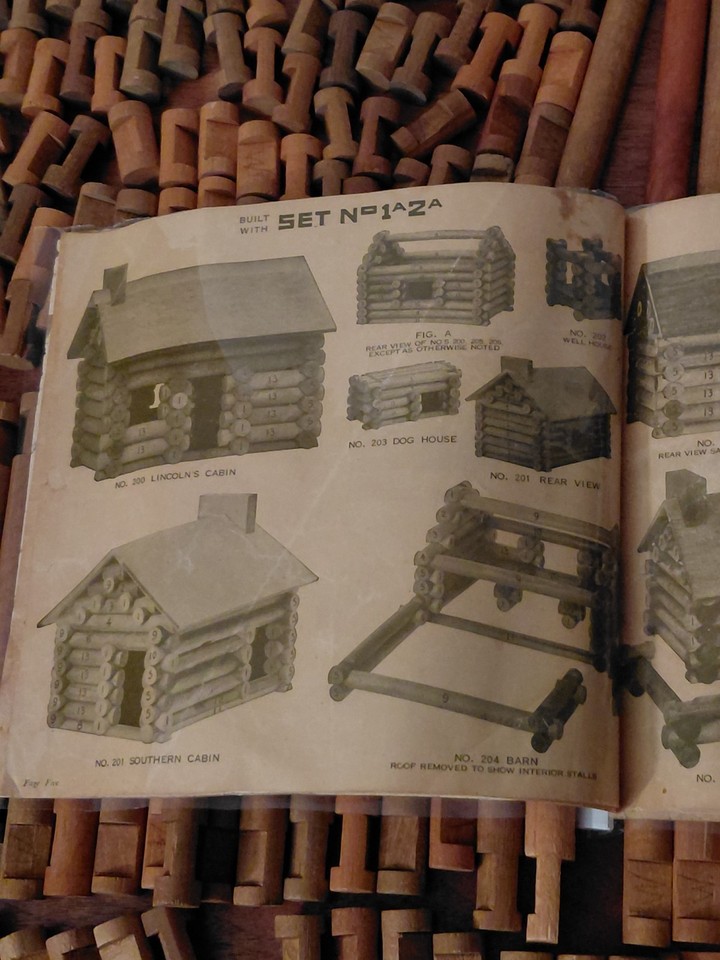 Antique Lincoln Logs from 1923 ~ Lot Of 165 ~ plus Original ...