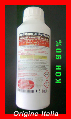 IDROSSIDO DI POTASSIO-POTASSA CAUSTICA SCAGLIE-KOH 90%-1 KG Grado ...