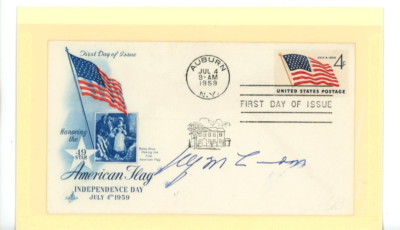 Autographed First day Cover Alf Landon oilman and politician Governor ...