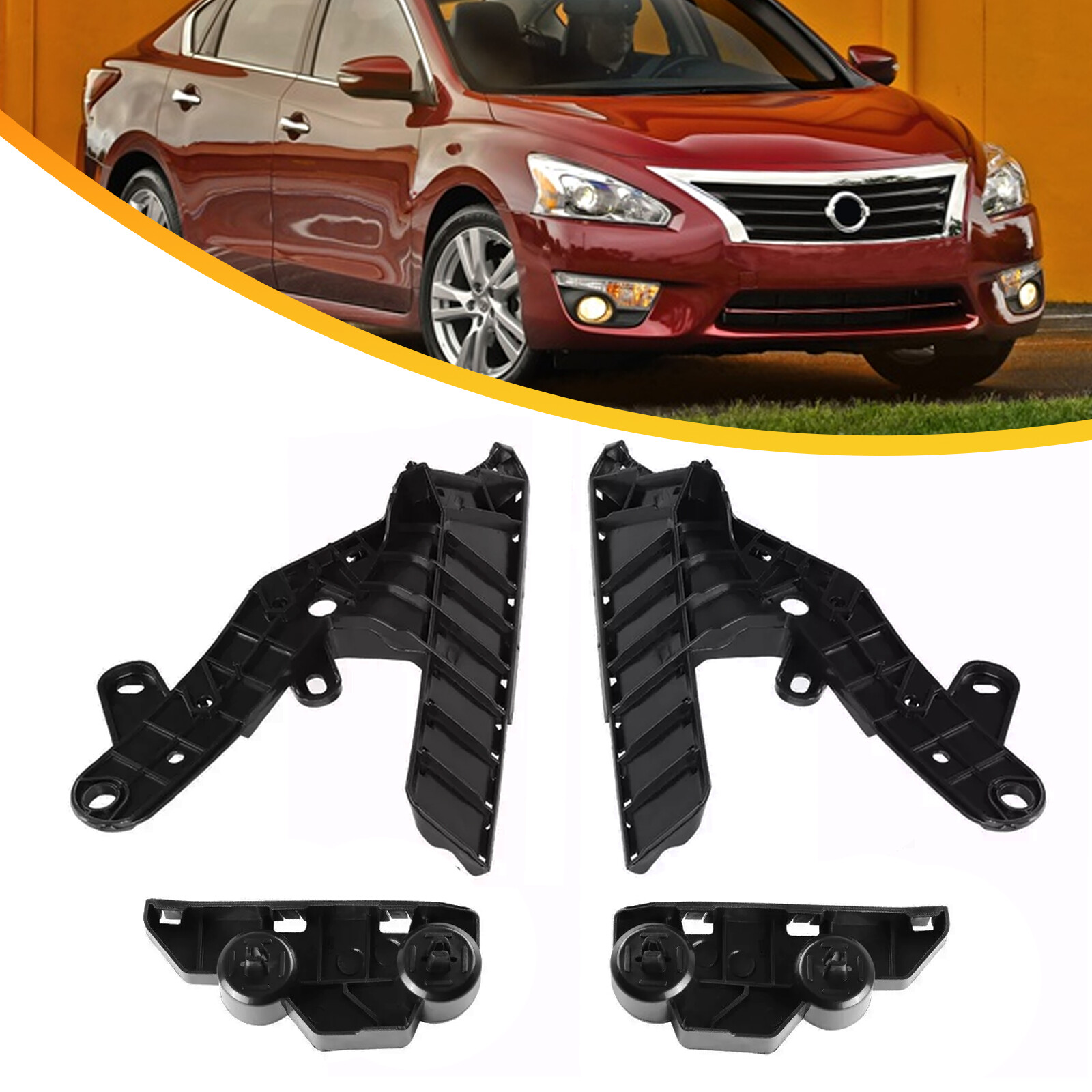 4PCS Front Bumper Cover Support Mounting Bracket Kit For 2013-2015 ...