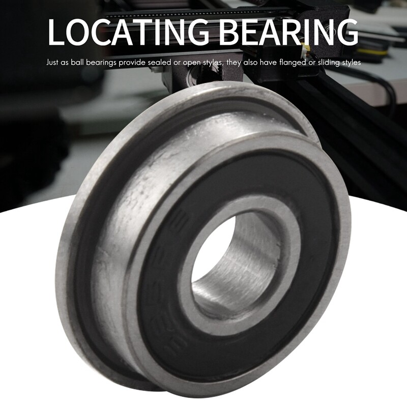 10Pcs F695- Bearing 5X13X4mm Flanged Miniature Deep Groove Ball ...