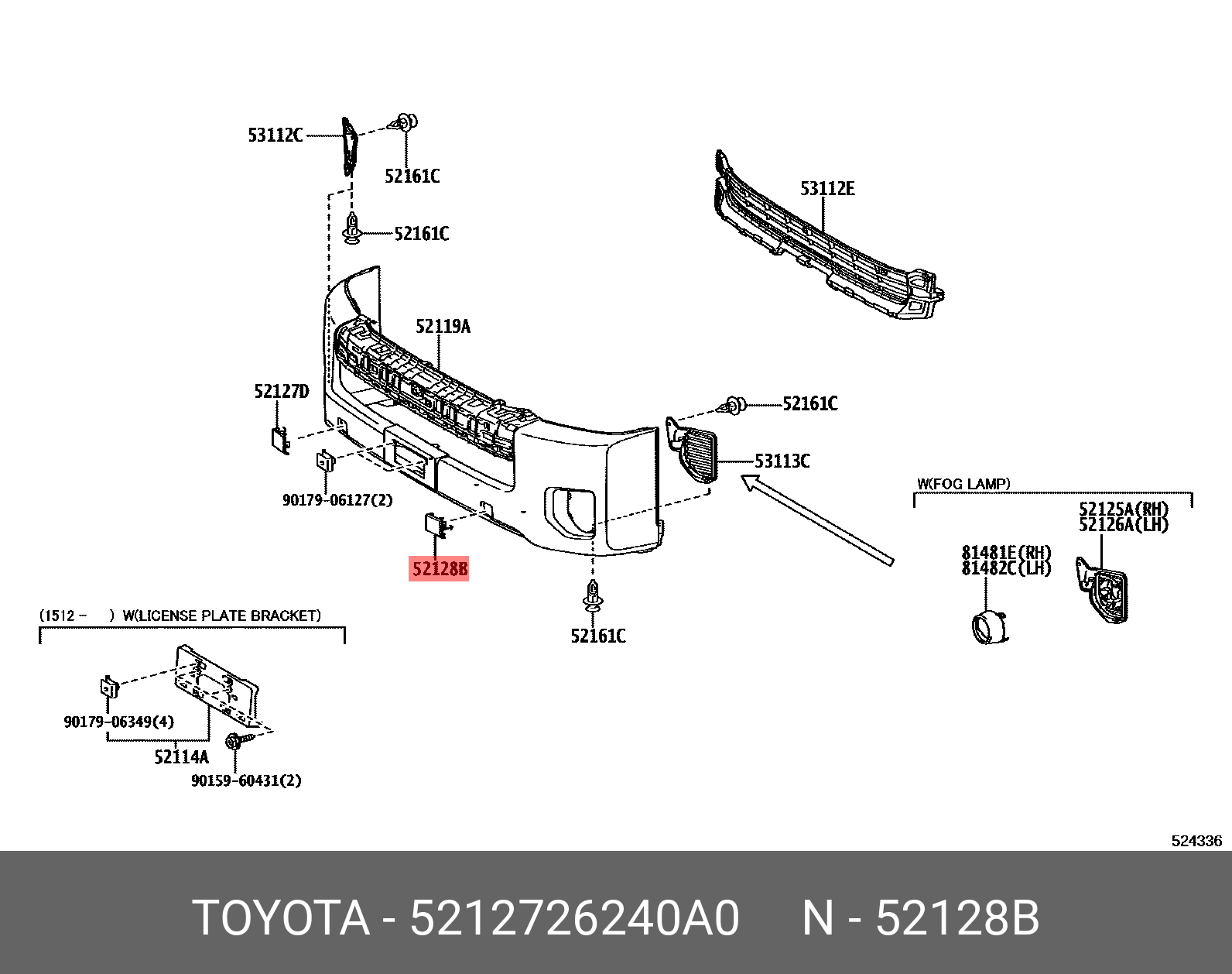 Original towing hook cap, 5212726240A0 for TOYOTA 52127-26240-A0 | eBay.de