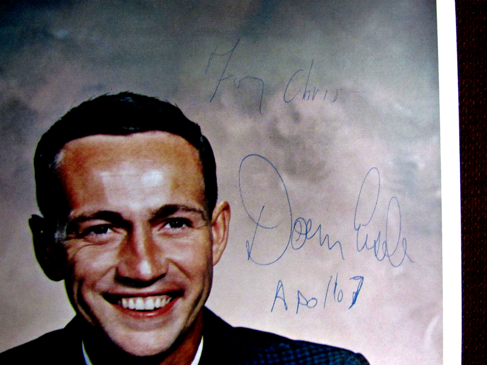 DONN EISELE APOLLO 7 NASA ASTRONAUT SIGNED AUTO VINTAGE COLOR LITHO ...