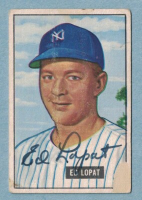 1951 Bowman #218 Ed Lopat New York Yankees Signed Card (Dec'd 1992) | eBay
