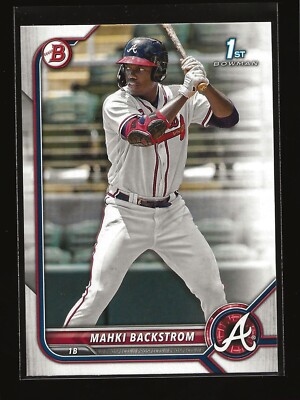 MAHKI BACKSTROM 2022 Bowman 1st Prospects Base Card Atlanta Braves (#BP ...
