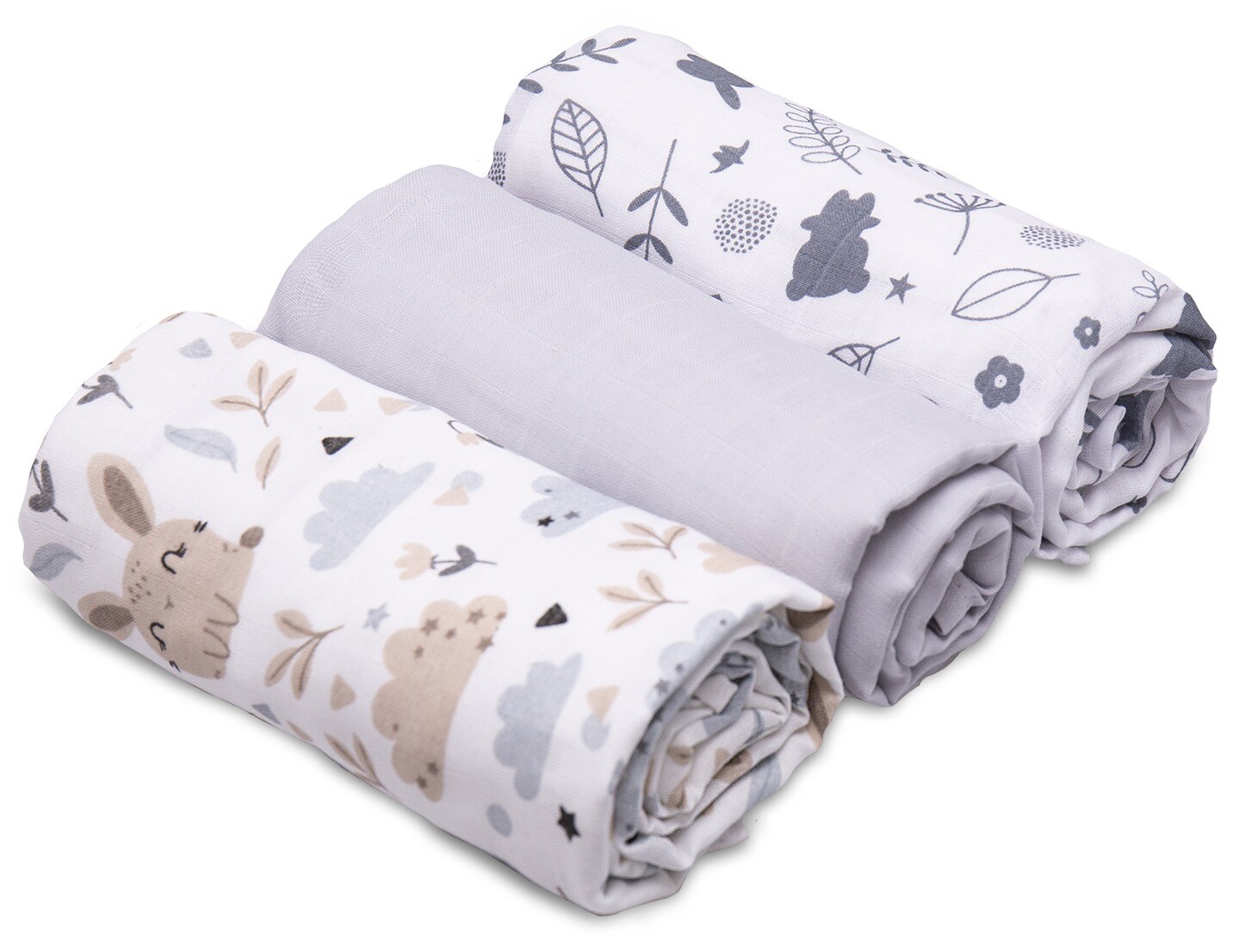 Soft 3-pack Squares Baby Muslin Nappies Cloth Diaper 100% Cotton ...