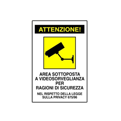 Sign CCTV Mandatory Sign Area Video Supervised Aluminum | eBay
