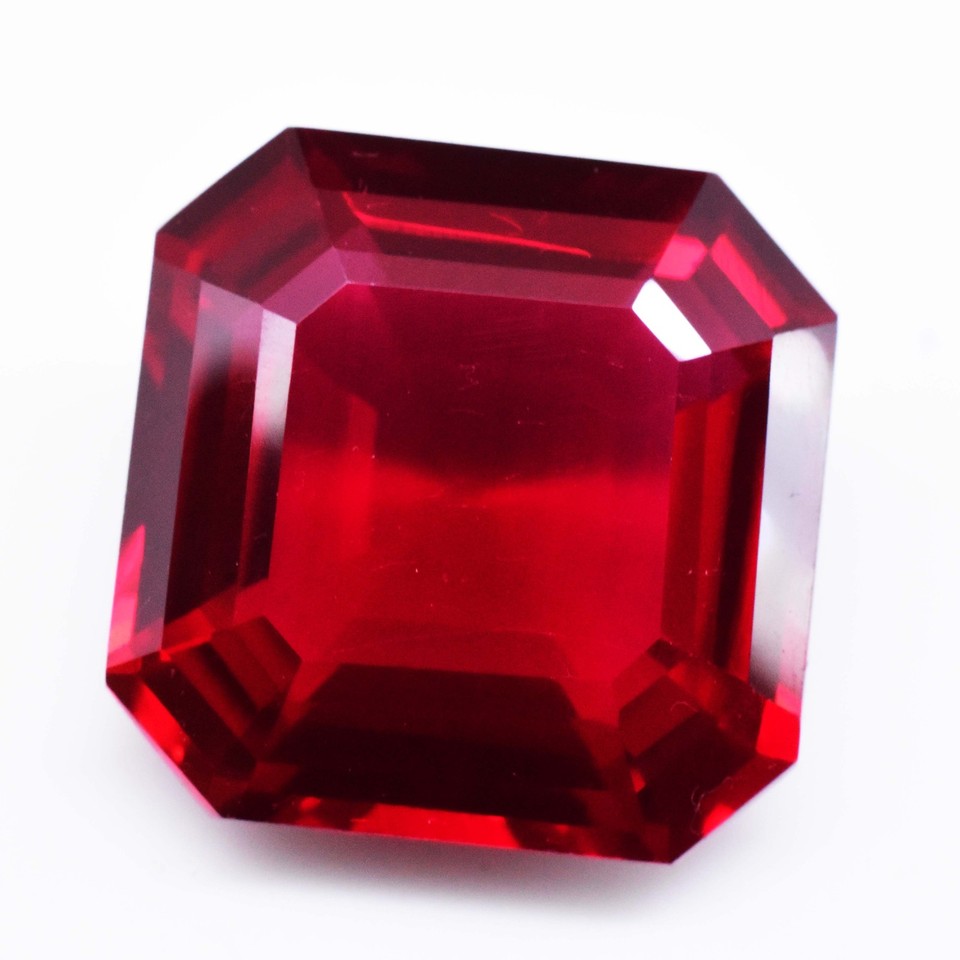 Certified 28.45 Ct Natural Red Ruby Octagon Cut Natural Loose Gemstone ...