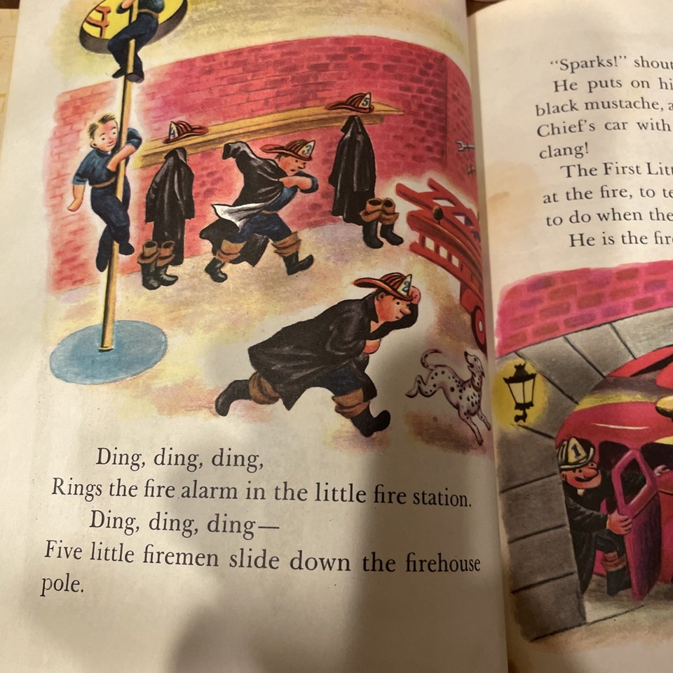Little Golden Books Five Little Firemen 1949 | eBay