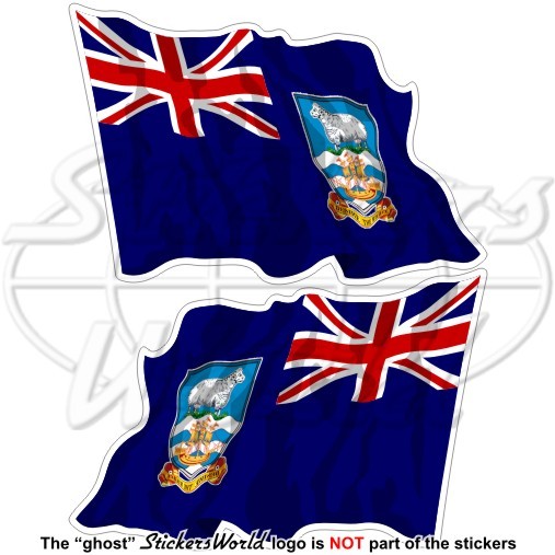 FALKLAND ISLANDS Flying Flag Islas Malvinas UK FALKLANDS 75mm Stickers ...