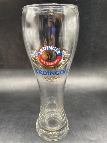 Erdinger Weissbrau Beer Stein Glass Bier- .5 liter Barware Man Cave 500 ...