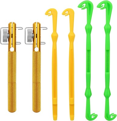 6 pcs Knot Tying Fishing Hook Tying Tool With Hook Sharpener Fishing ...