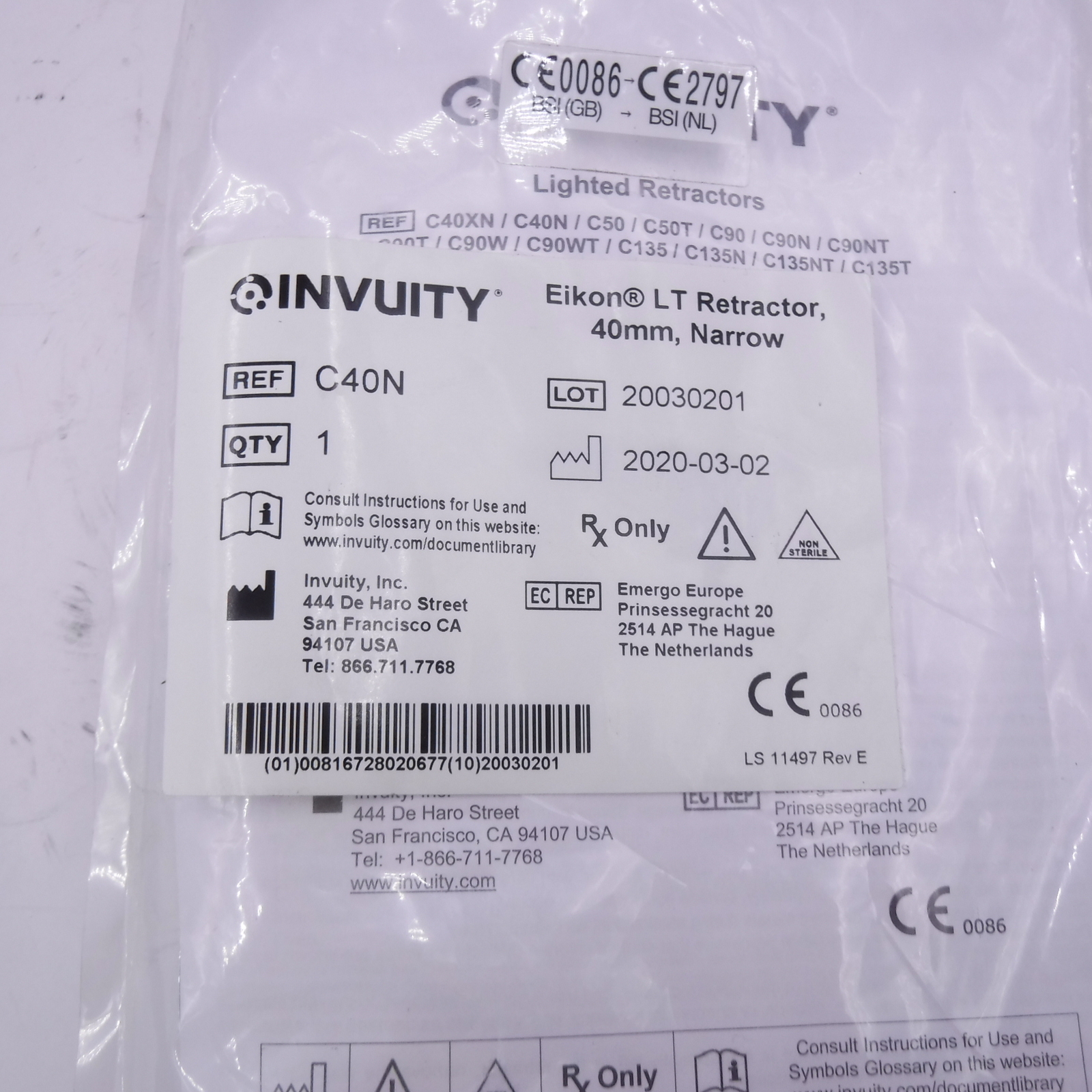 Invuity Lighted Retractor Ifu | Shelly Lighting