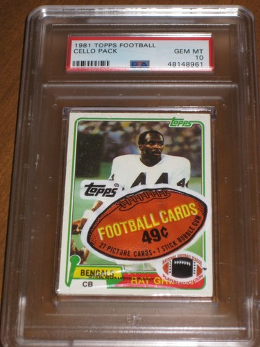 1981 Topps Football Unopened Cello Pack PSA 10 - Tony Dorsett HOF Back ...