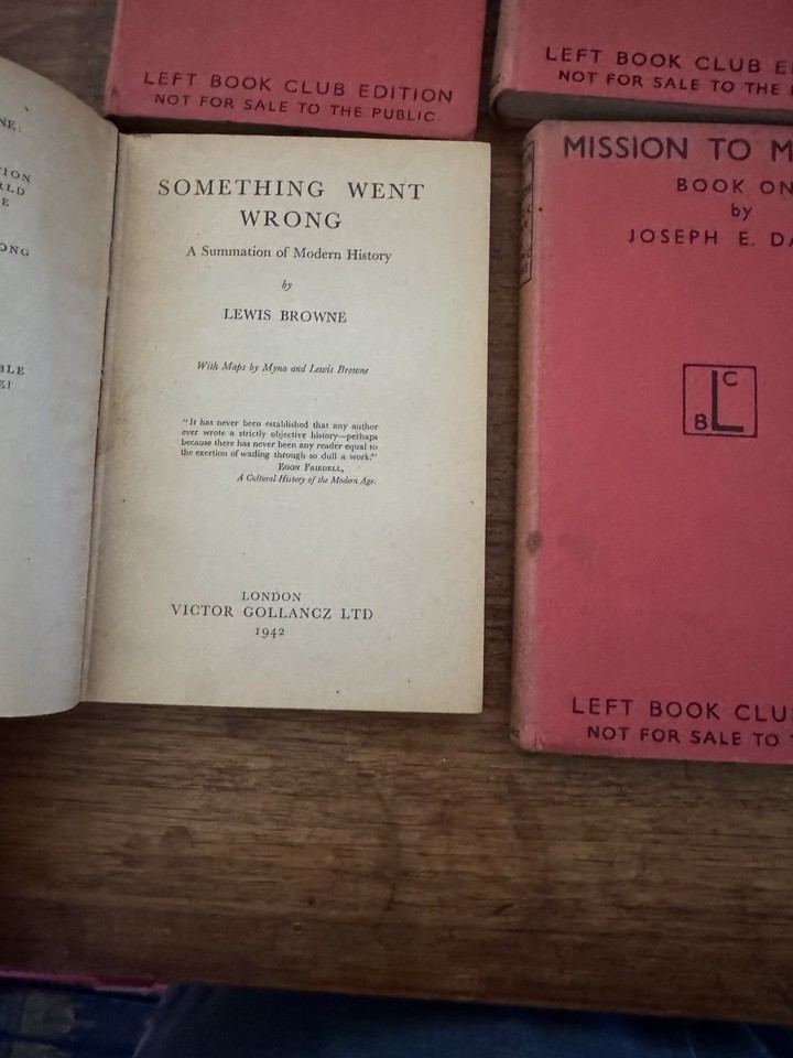 Left Book Club Vintage Political Book Set 6 Titles, 1942 Job Lot | eBay UK