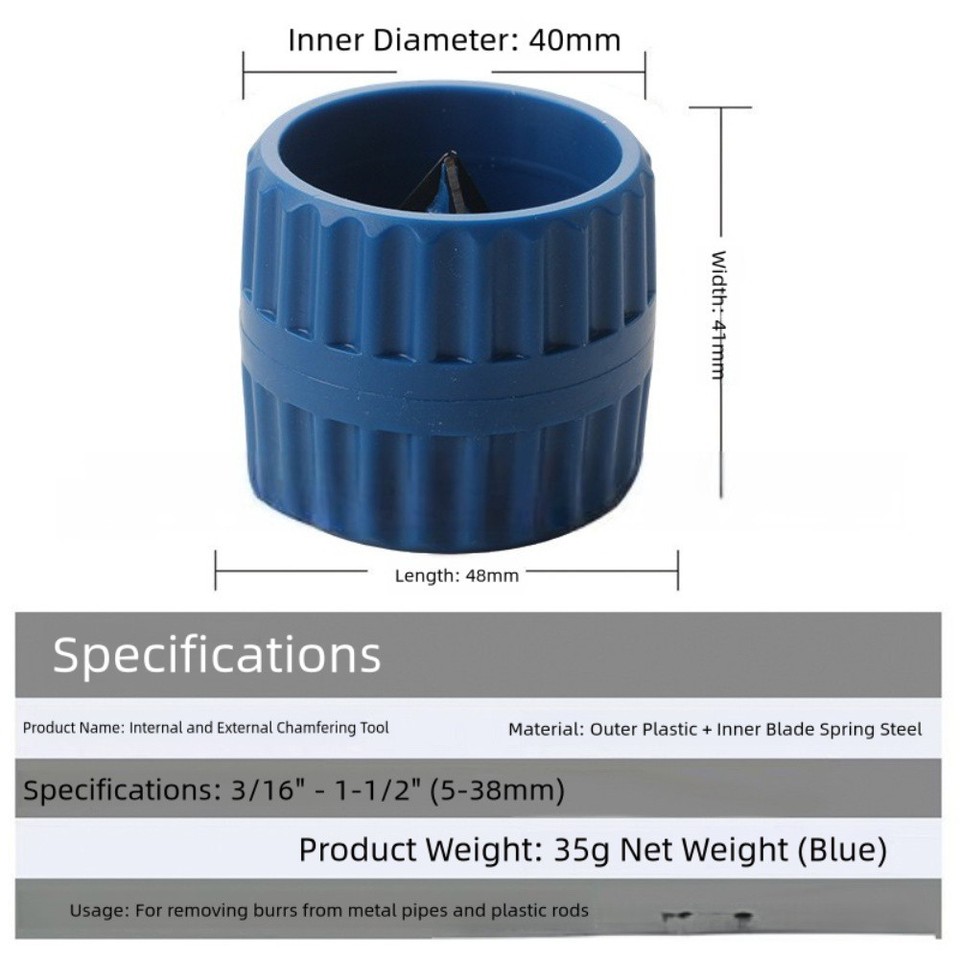 Multi Use Copper Pipe Deburring Tool for Internal and External ...