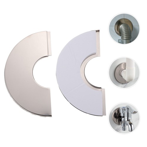 2 Pcs Stainless Steel Water Pipes Cover Pipeline Hole Wall-mounted | eBay