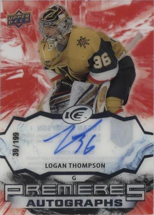 2021-22 Upper Deck Ice - Ice Premieres Autographs Logan Thompson #IPA ...
