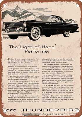 METAL SIGN - 1955 Ford Thunderbird Vintage Ad 04 - Old Retro Rusty Look ...