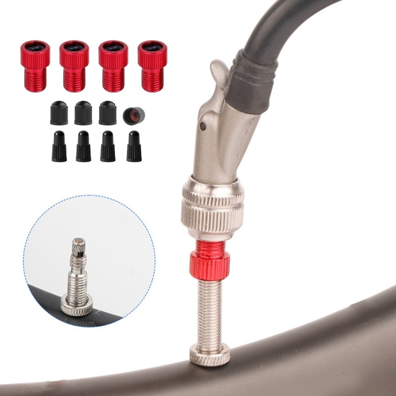 4 Pcs Presta to Schrader Adapter Bike Valves Adapter for Mountain Road ...