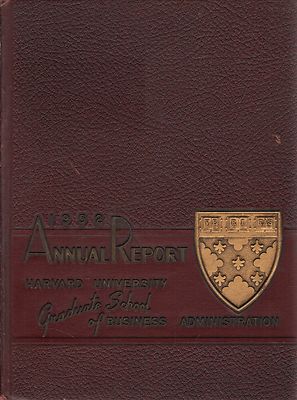 College Yearbook Harvard University Graduate School Business ...