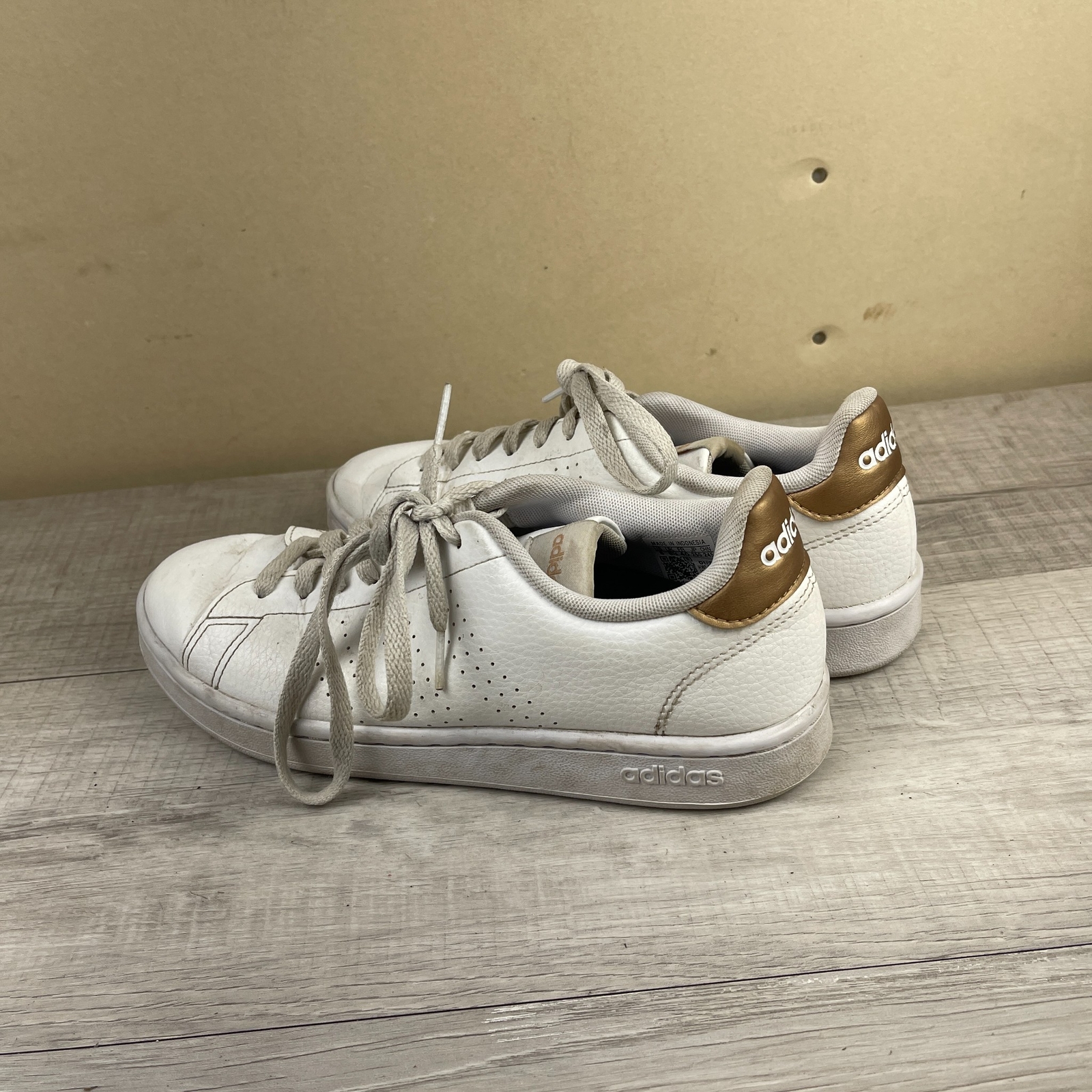 Adidas Advantage GW4845 Womens US 8 Casual Shoes White Leather ...