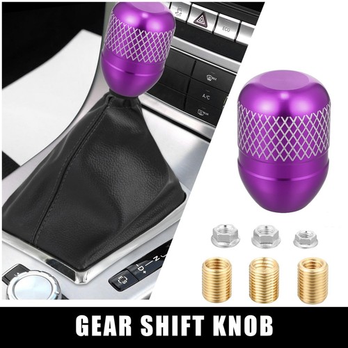 1 Set Aluminum Alloy Car Shifter Gear Shift Knob with Adapter Purple | eBay
