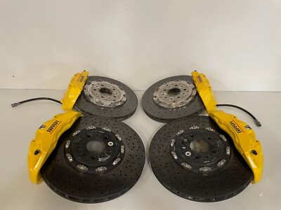 Ferrari California Front Rear Carbon Ceramic Brake Calipers Rotors only ...