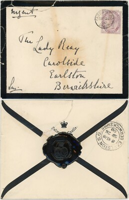 ROYALTY 1900 BALMORAL CASTLE COVER + SEAL CALEDONIAN TPO RAILWAY PMK ...