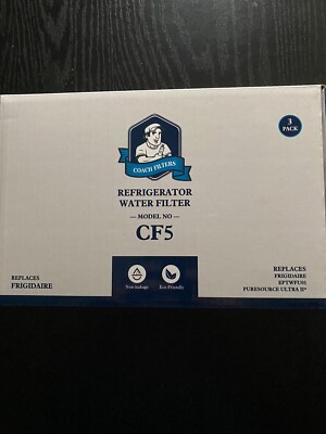 3 pack Coach CF5 Refrigerator Water Filter Replaces EPTWFUO1 ULTRA-l l ...