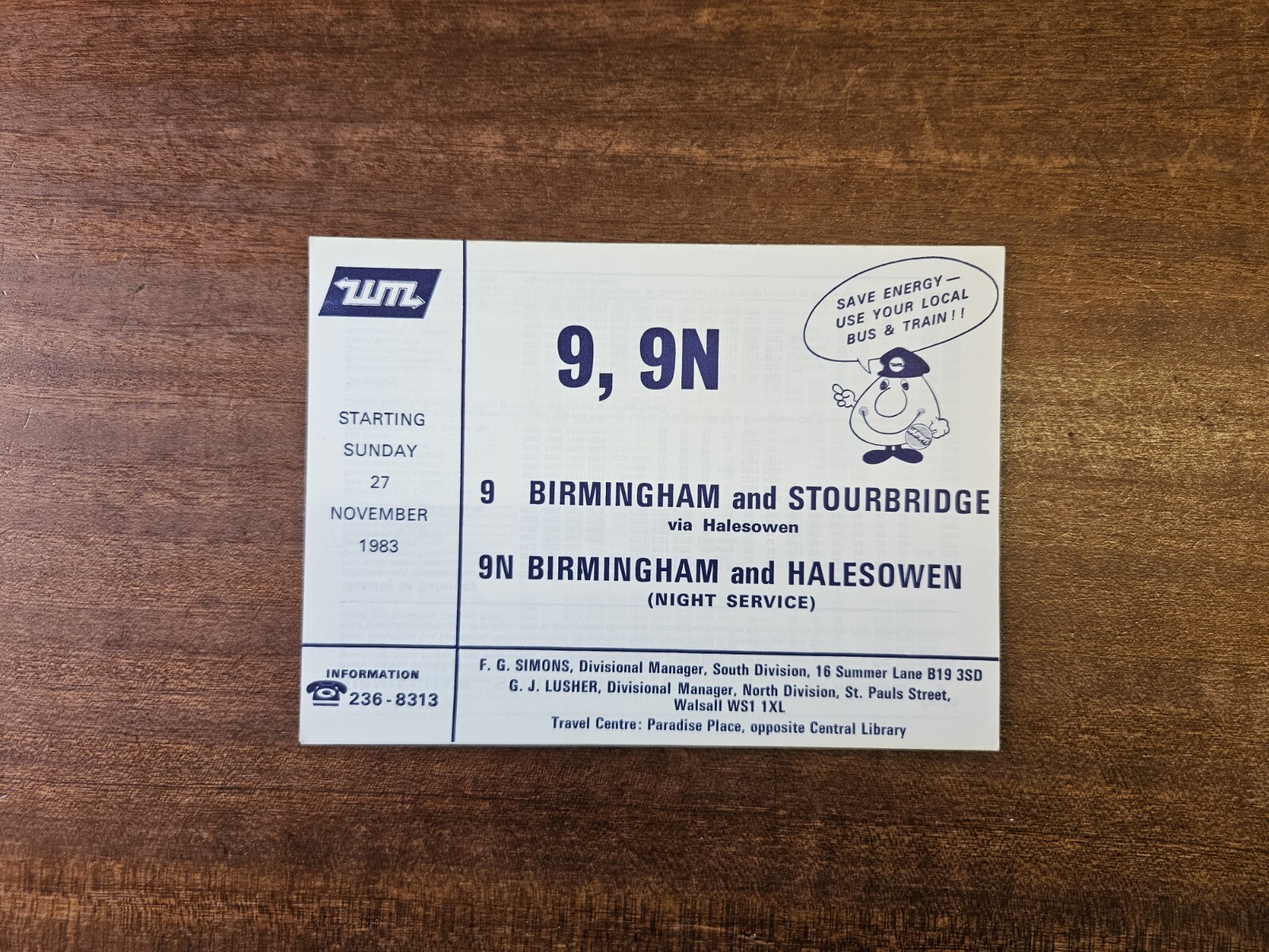 WMPTE WEST MIDLANDS TRAVEL 9 BUS TIMETABLE BIRMINGHAM HALESOWEN wmpte-west-midlands-travel-9-bus-timetable-birmingham-halesowen