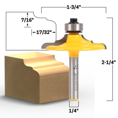 Classical Euro Style Door & Drawer Front Router Bit-1/4" Shank - Yonico ...